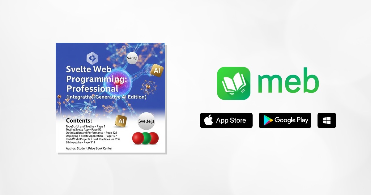 Svelte Web Programming: Professional:: e-book หนังสือ โดย ศูนย์หนังสือราคานักเรียน