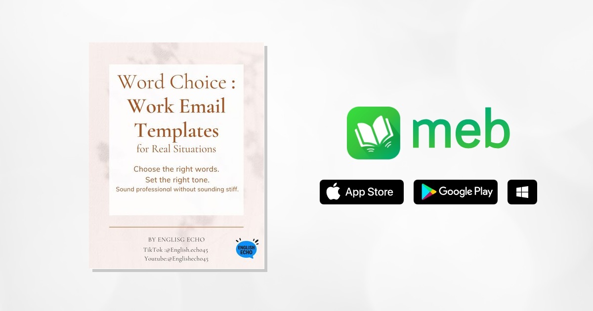 Word Choice: Work Email Templates for Real Situations:: e-book หนังสือ ...